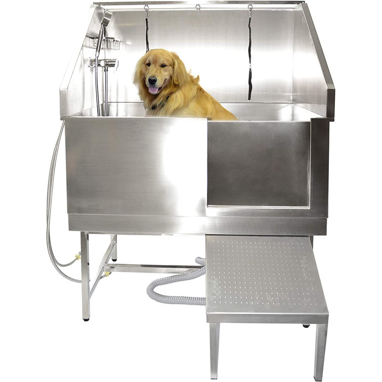 Shelandy Stainless Steel Professional Pet Grooming Bathtub | Wayfair