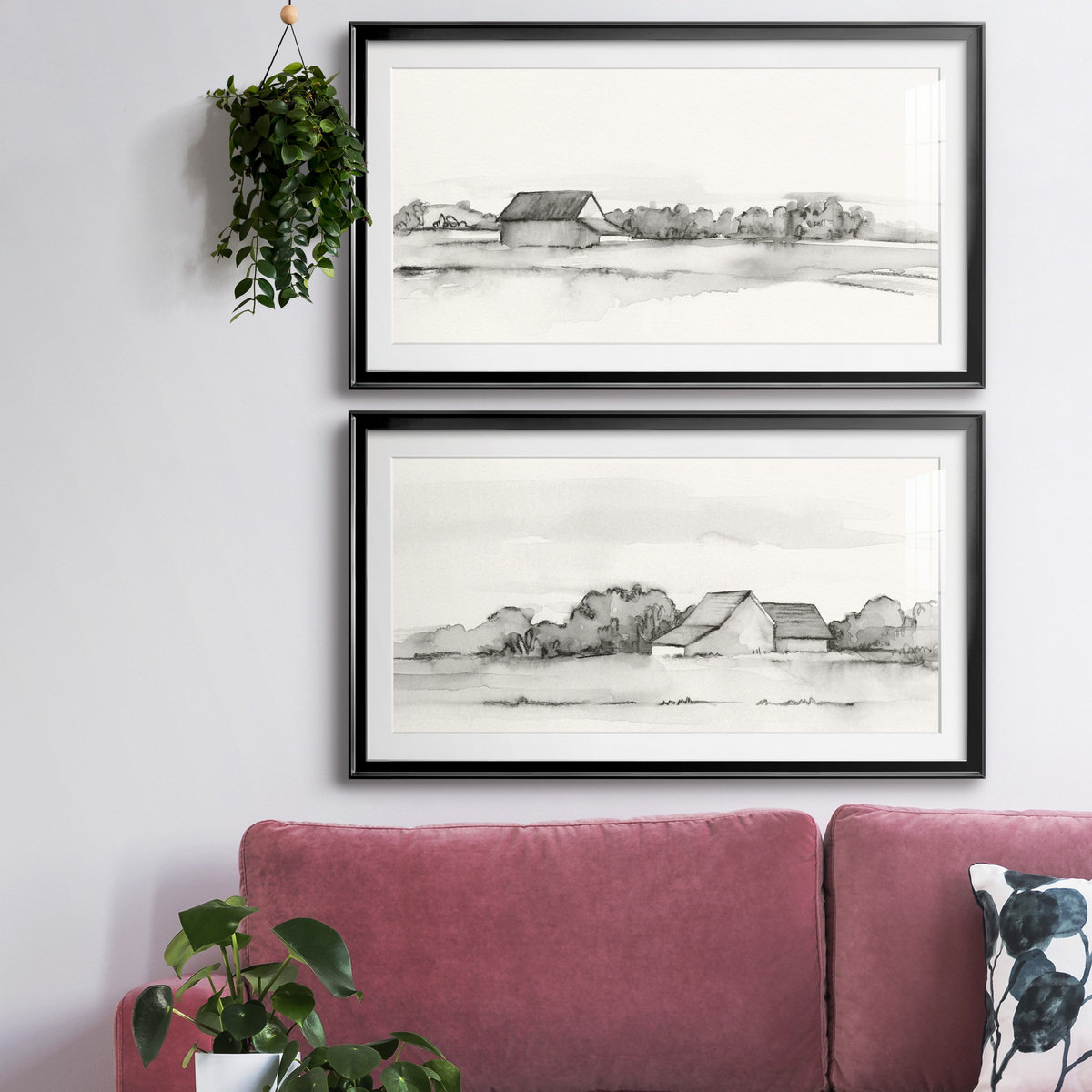 Red Barrel Studio® Wyeth Barn I - 2 Piece Picture Frame Painting Set ...