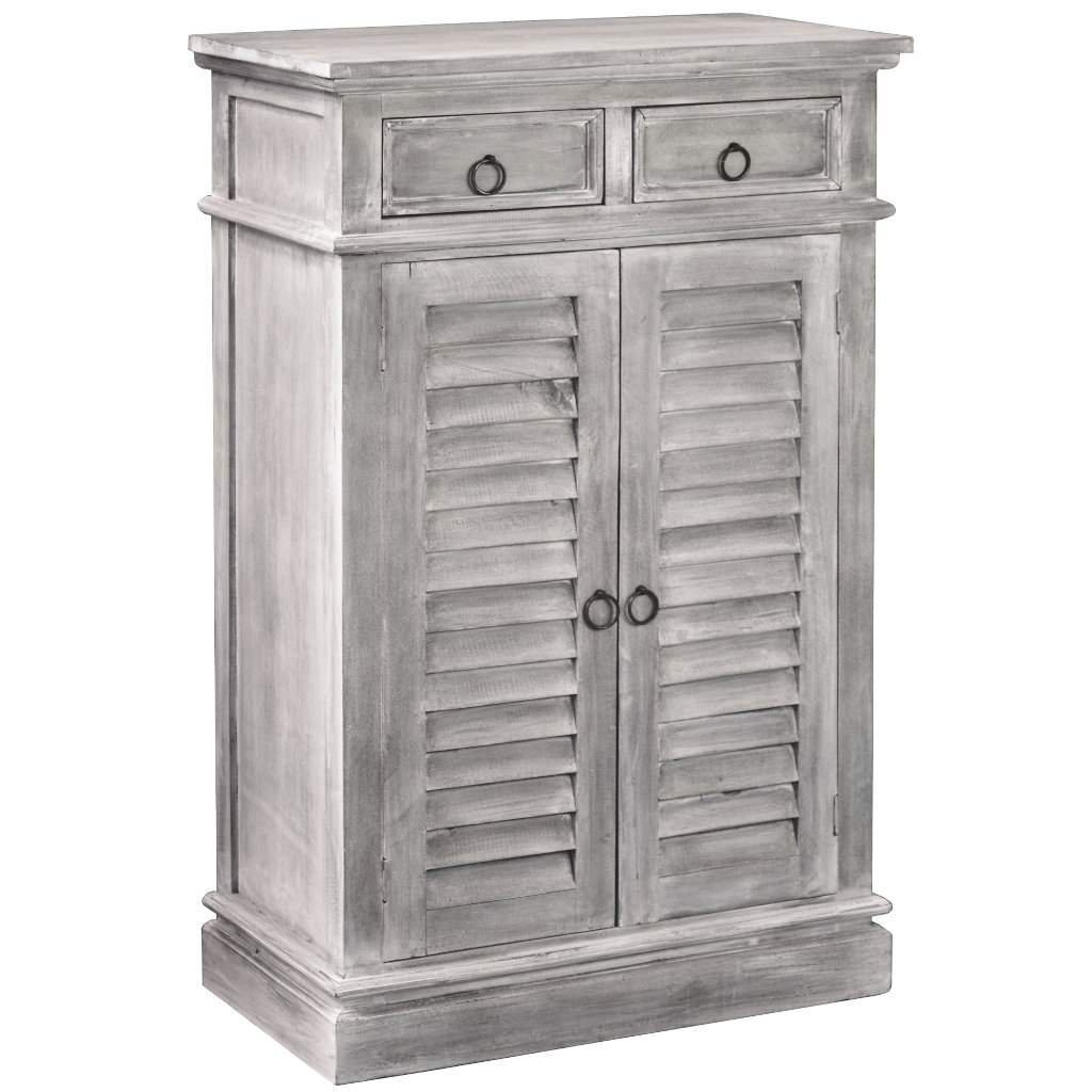 Rosalind Wheeler Azriella Solid Wood 2 - Door Accent Cabinet | Wayfair