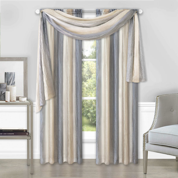Ebern Designs Preslee Polyester Semi-Sheer Window Scarf Panel | Wayfair
