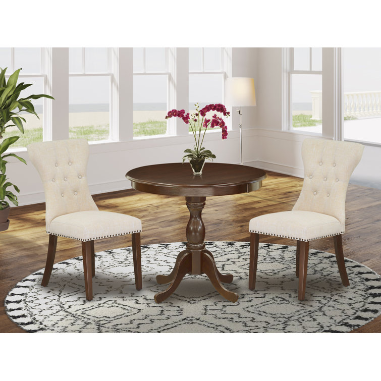 Alcott Hill® Leonor 2 - Person Solid Wood Dining Set | Wayfair