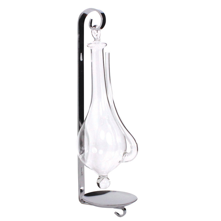 Ambient Weather Weather Storm Glass Wall Mount Liquid Barometer with ...