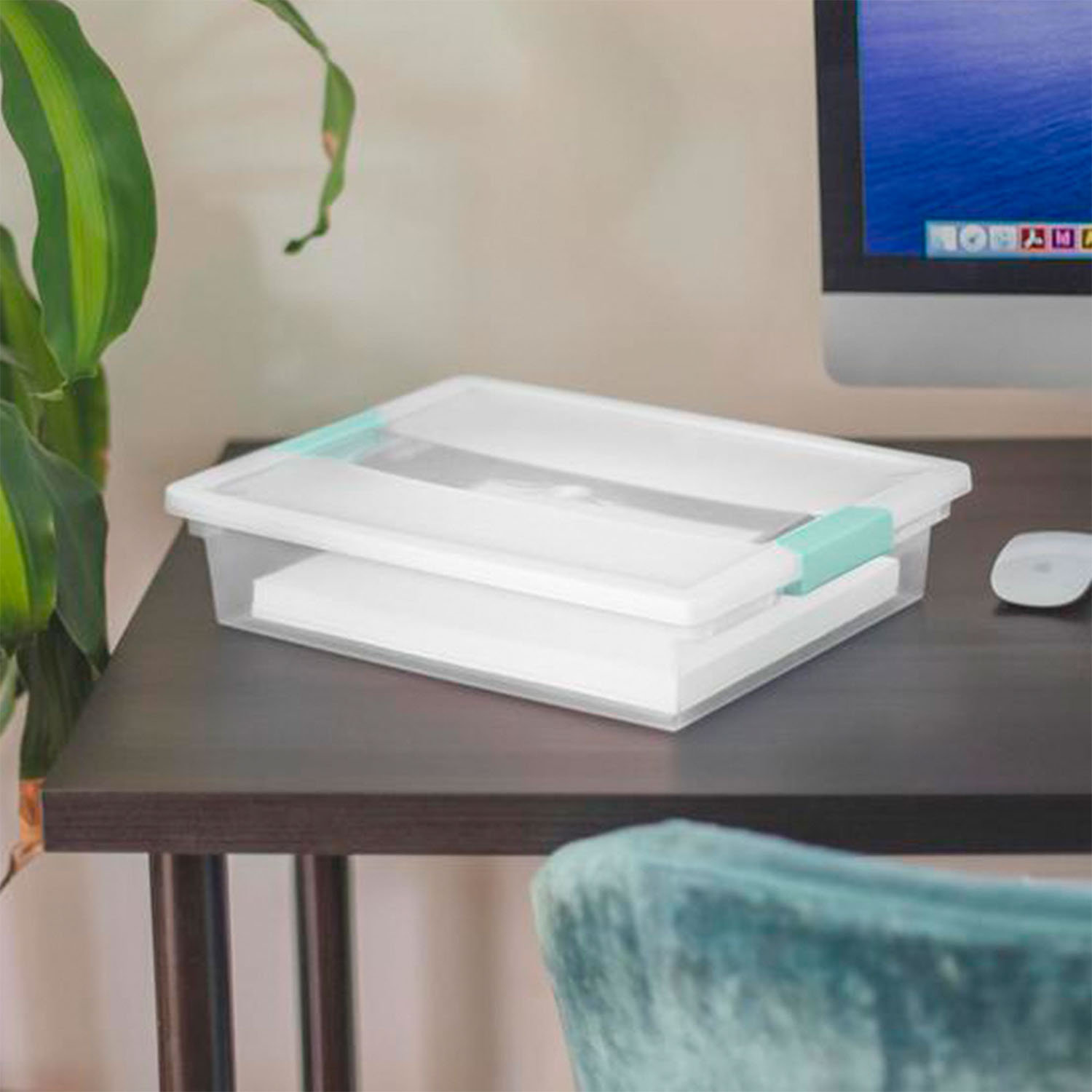 Sterilite Large Clip Storage Box Container (6 Pack) + Small Clip Box (6 ...