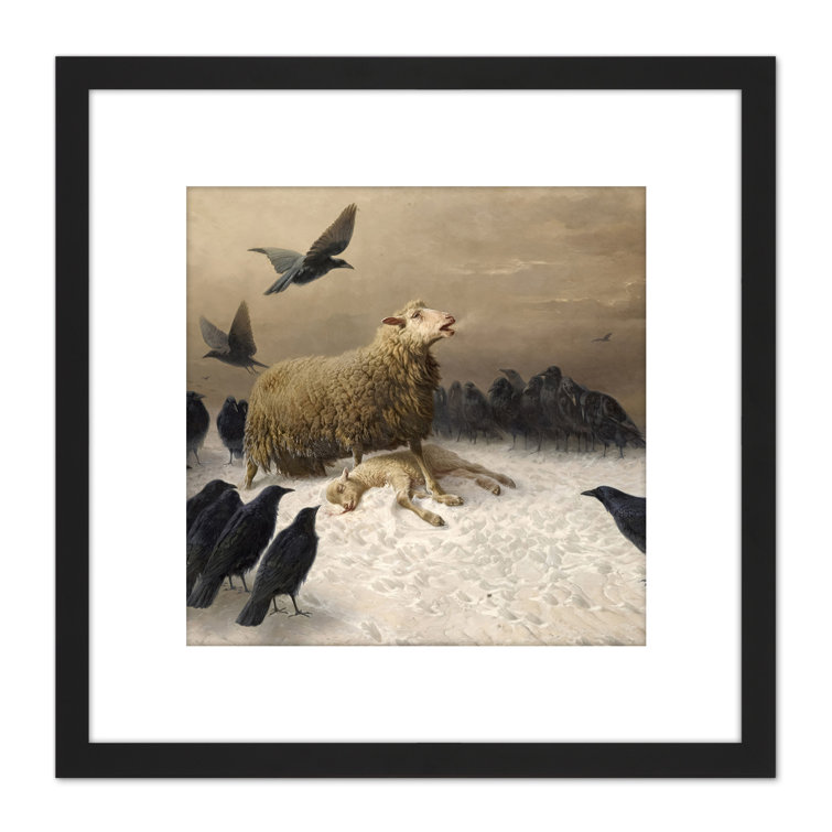 Brambly Cottage Anguish Sheep Ewe Crows Carrion by - Painting on ...