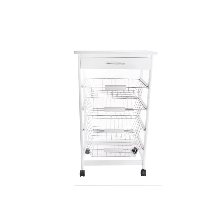 Latitude Run Hursut Fruit Bowl Pine Tree Serving Cart | Wayfair.co.uk