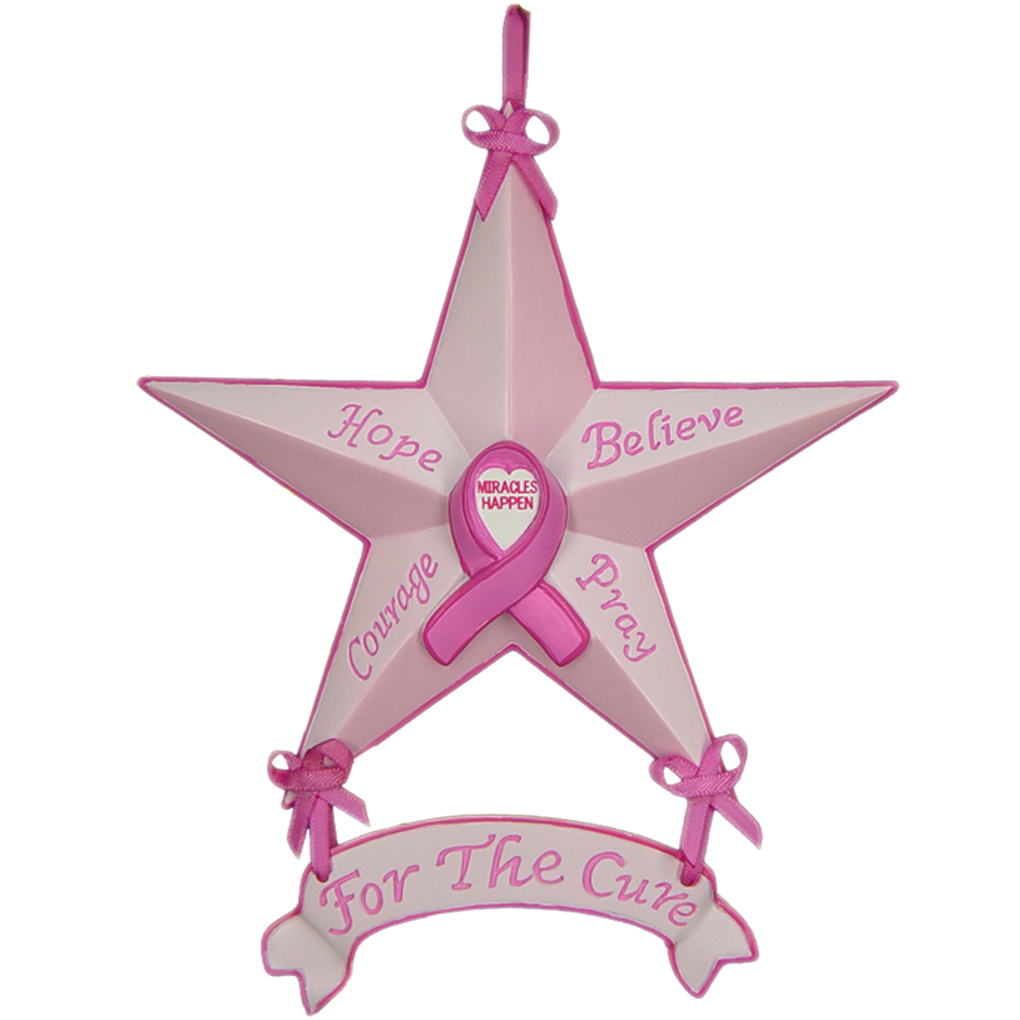 Trinx Breast Cancer Awareness Star Wall Décor | Wayfair