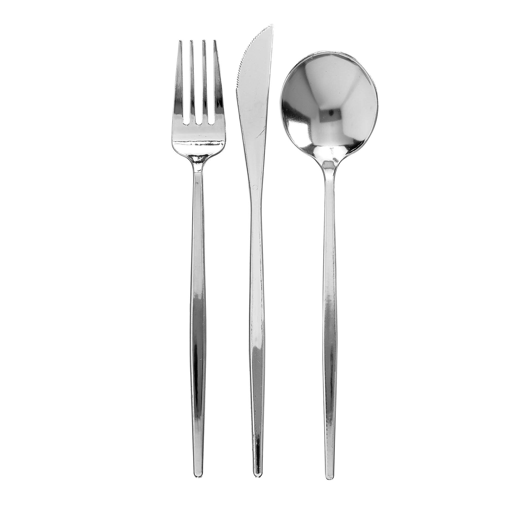 Ebern Designs Ameil Heavy Weight Plastic Disposable Flatware Set | Wayfair
