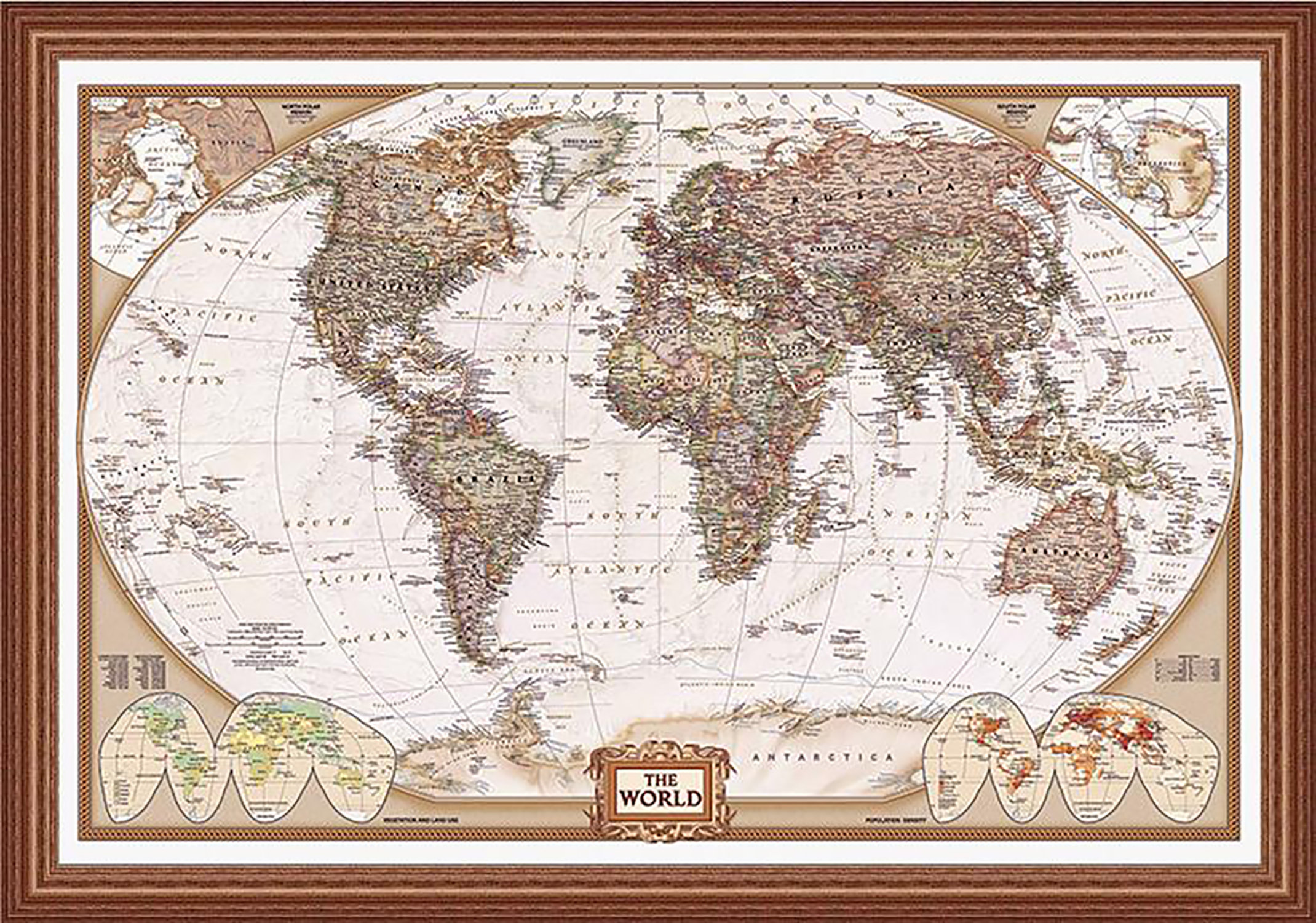 Breakwater Bay National Geographic Map Executive Style - Picture Frame ...