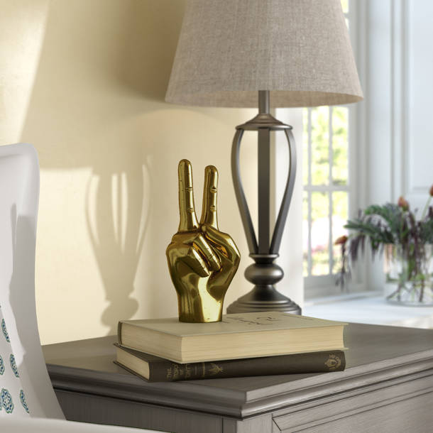 Noir Lusk Peace Sign Sculpture & Reviews | Wayfair