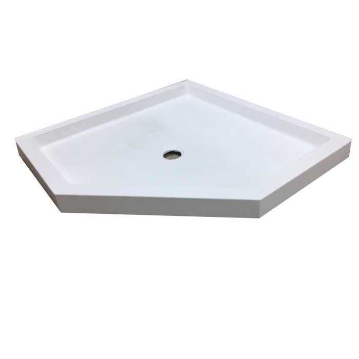 Southern Concrete Creations 42" W x 42" D Neo Angle Shower Base | Wayfair