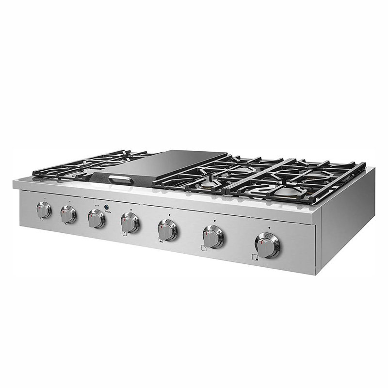 NXR Professional Ranges Liquid Propane Pro Style 48"" Gas Cooktop with ...