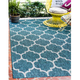 Wayfair | Geometric Teal Area Rugs You'll Love in 2022