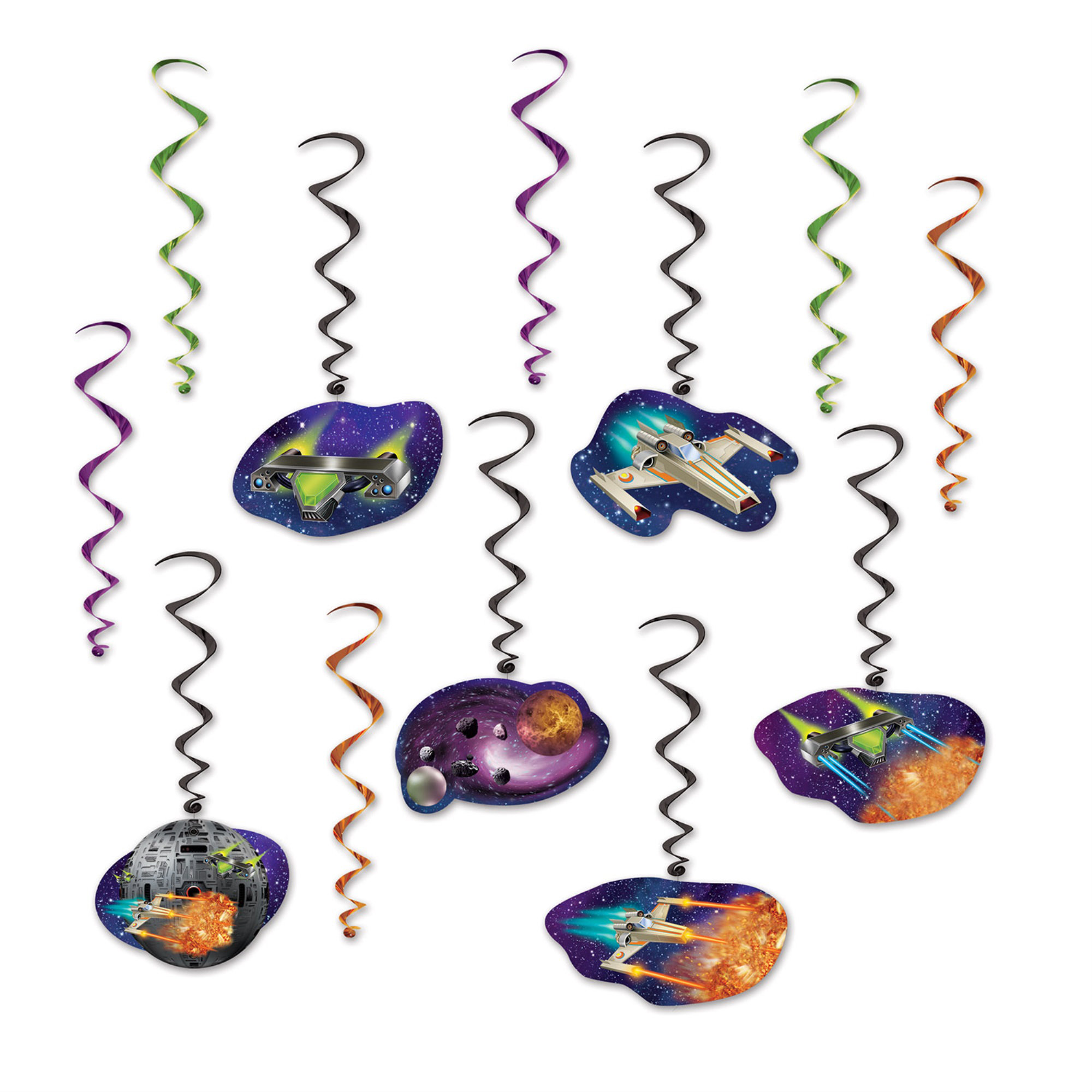 The Party Aisle™ 12 Piece Spaceship Wall Decor Set | Wayfair
