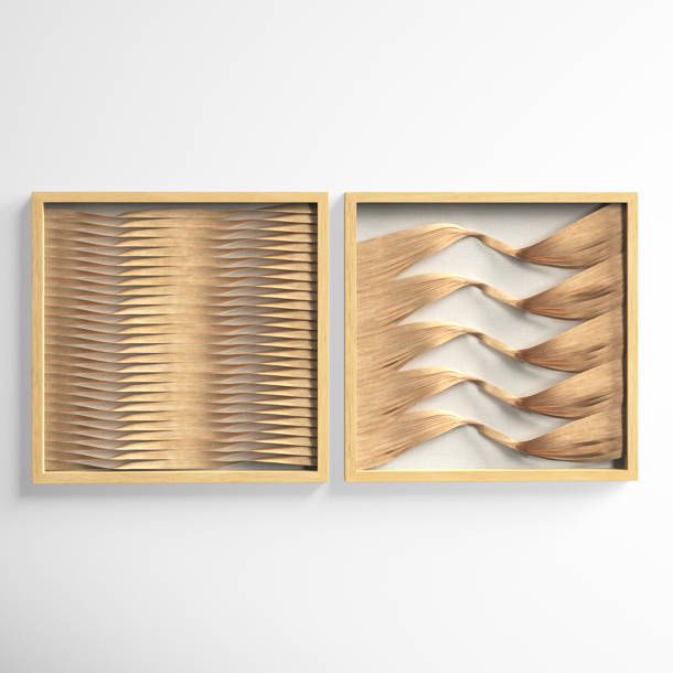 Gracie Oaks 2 Piece Art Shadow Box Wall Décor Set & Reviews | Wayfair