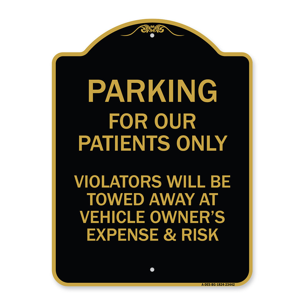 Signmission Designer Series Sign - Parking For Our Patients Only ...