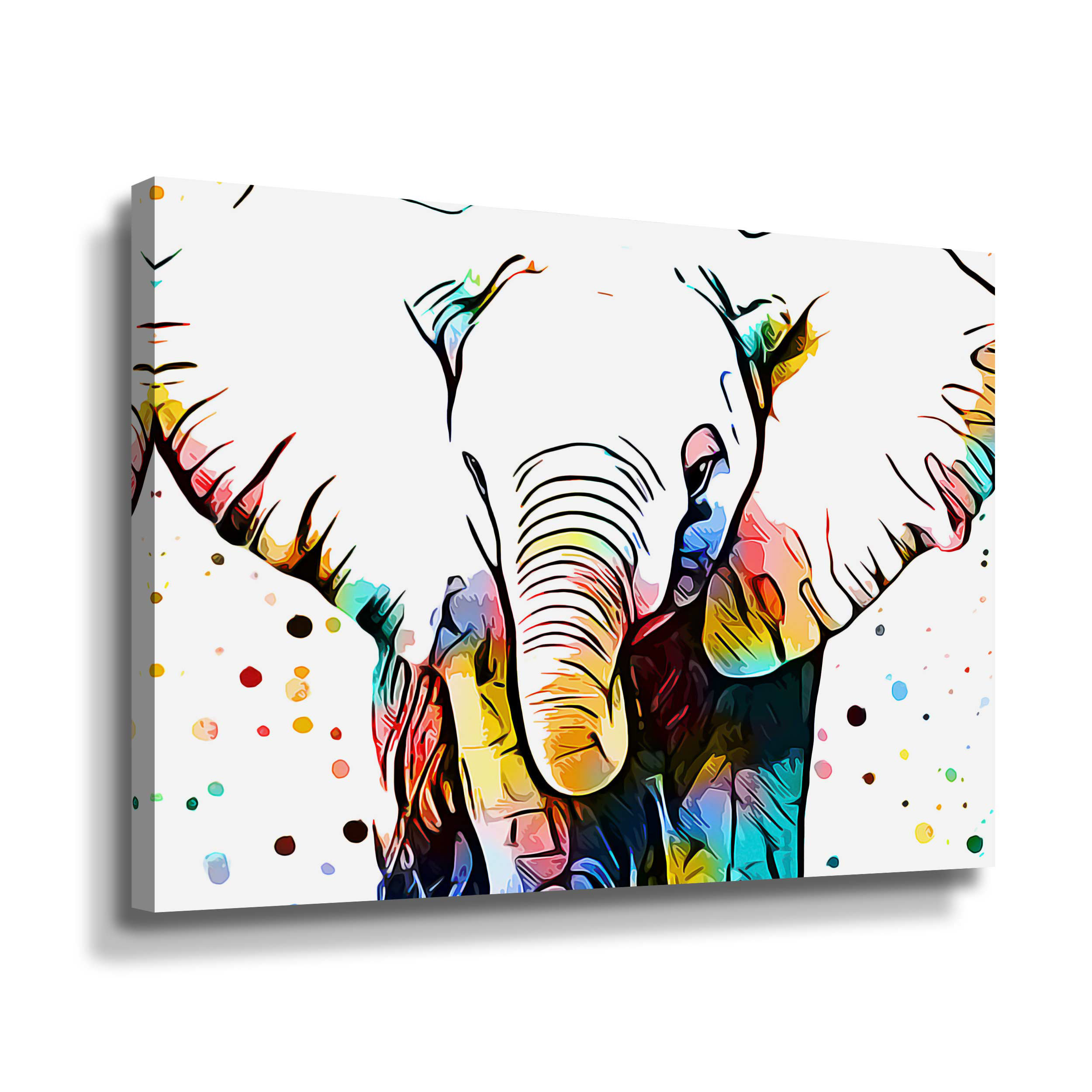 Latitude Run® Motley Elephant Freckles I by Aldridge - Graphic Art on ...