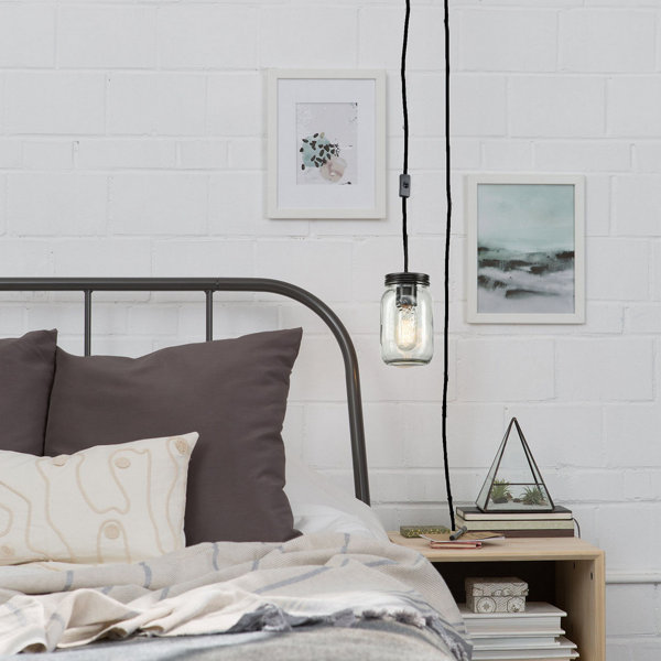 Gracie Oaks Dellinger 1 - Light Single Jar Pendant & Reviews | Wayfair