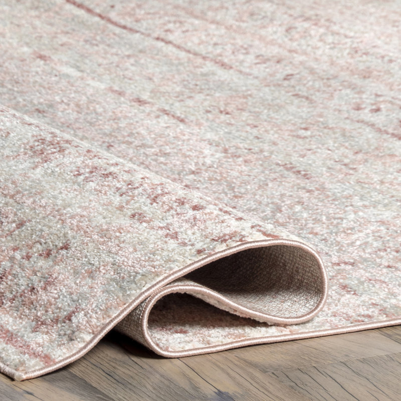 Bungalow Rose Lincolnwood Moroccan Power Loom Performance Pink Rug ...