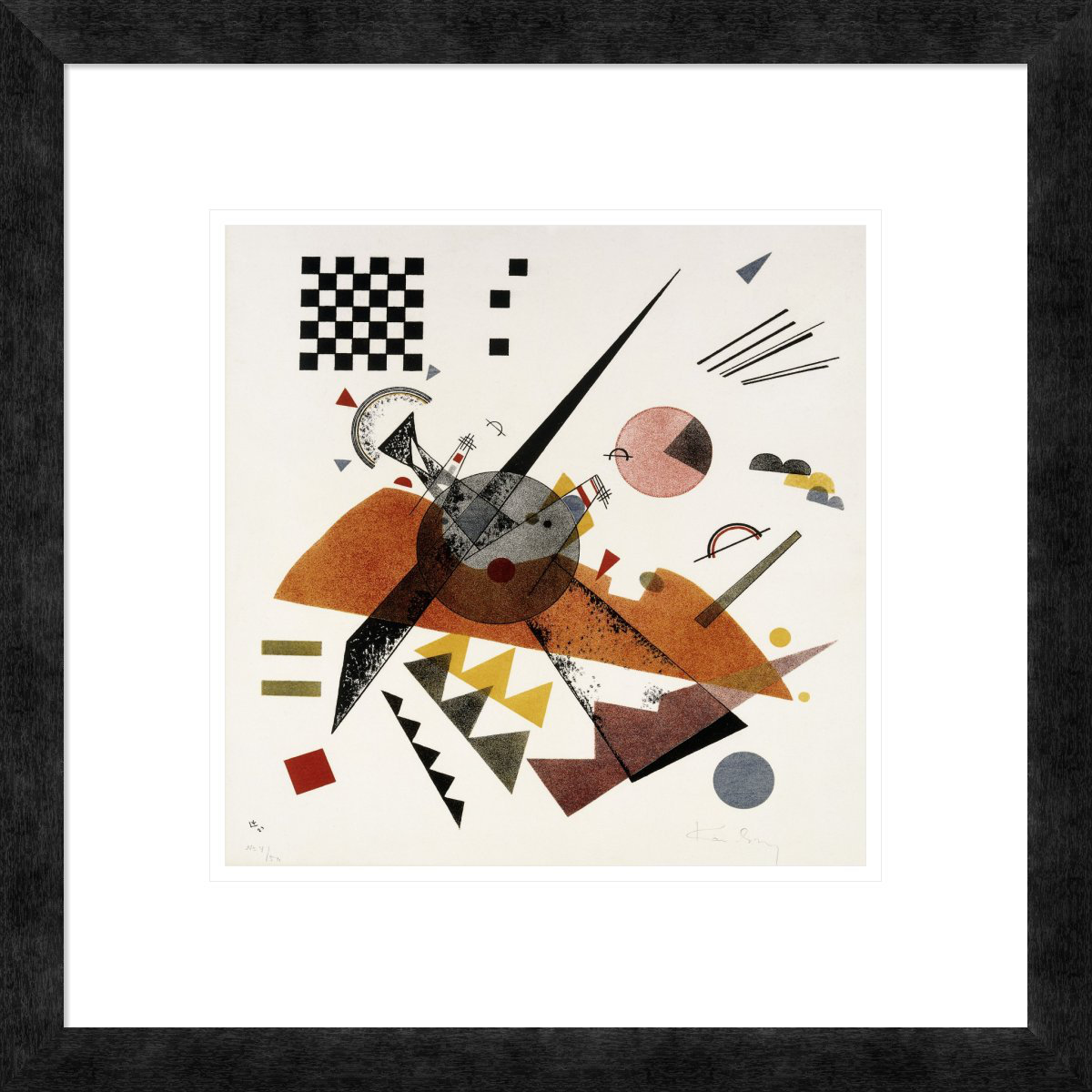 Vault W Artwork Orange by Wassily Kandinsky - Graphic Art | Wayfair