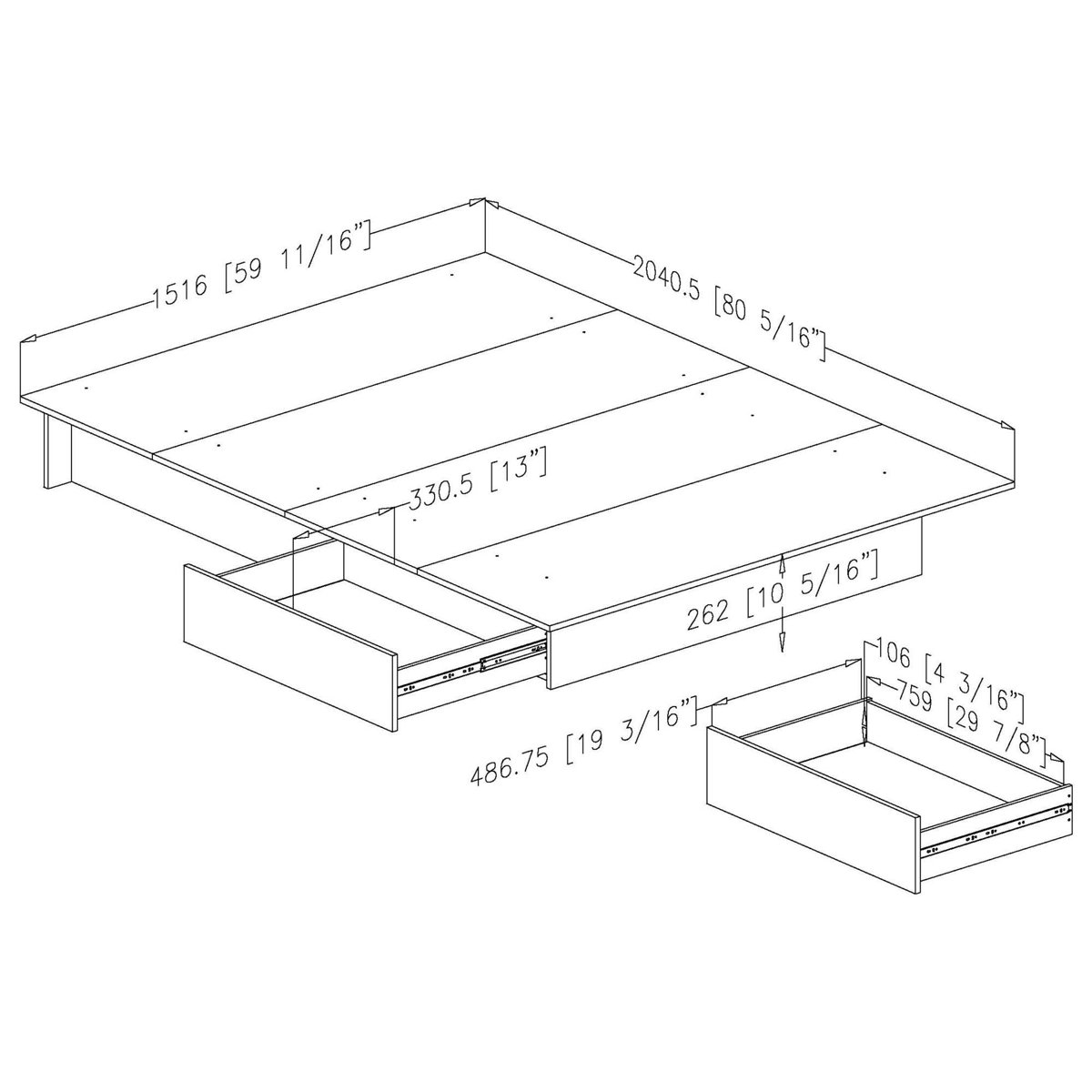 South Shore Storage Platform Bed & Reviews | Wayfair