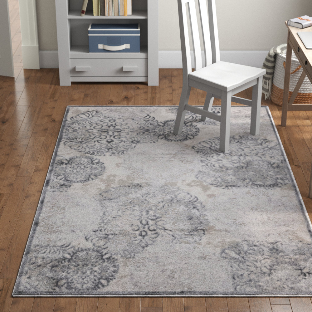 Grovelane Alissa Power Loom Gray Rug & Reviews | Wayfair