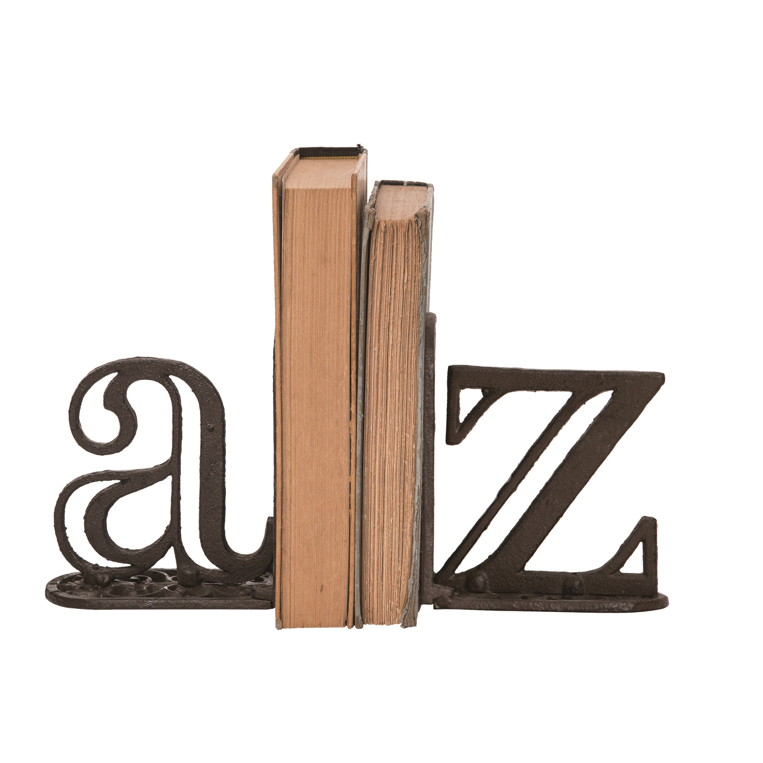17 Stories Metal Everyday A and Z Bookends | Wayfair
