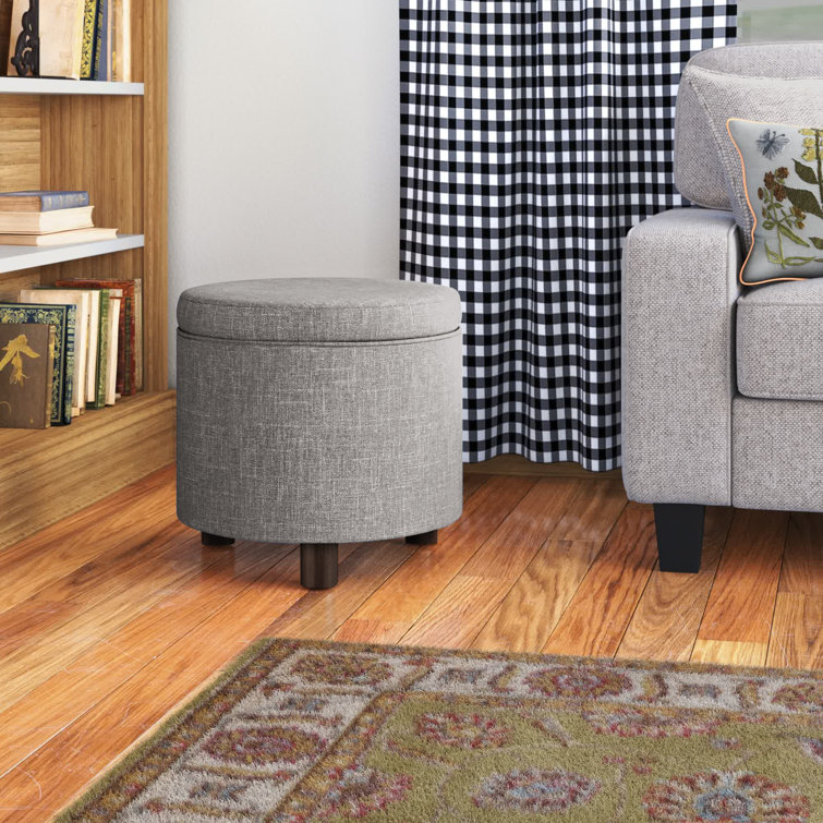 Andover Mills™ Amoret 19'' Wide Round Storage Ottoman with Storage ...