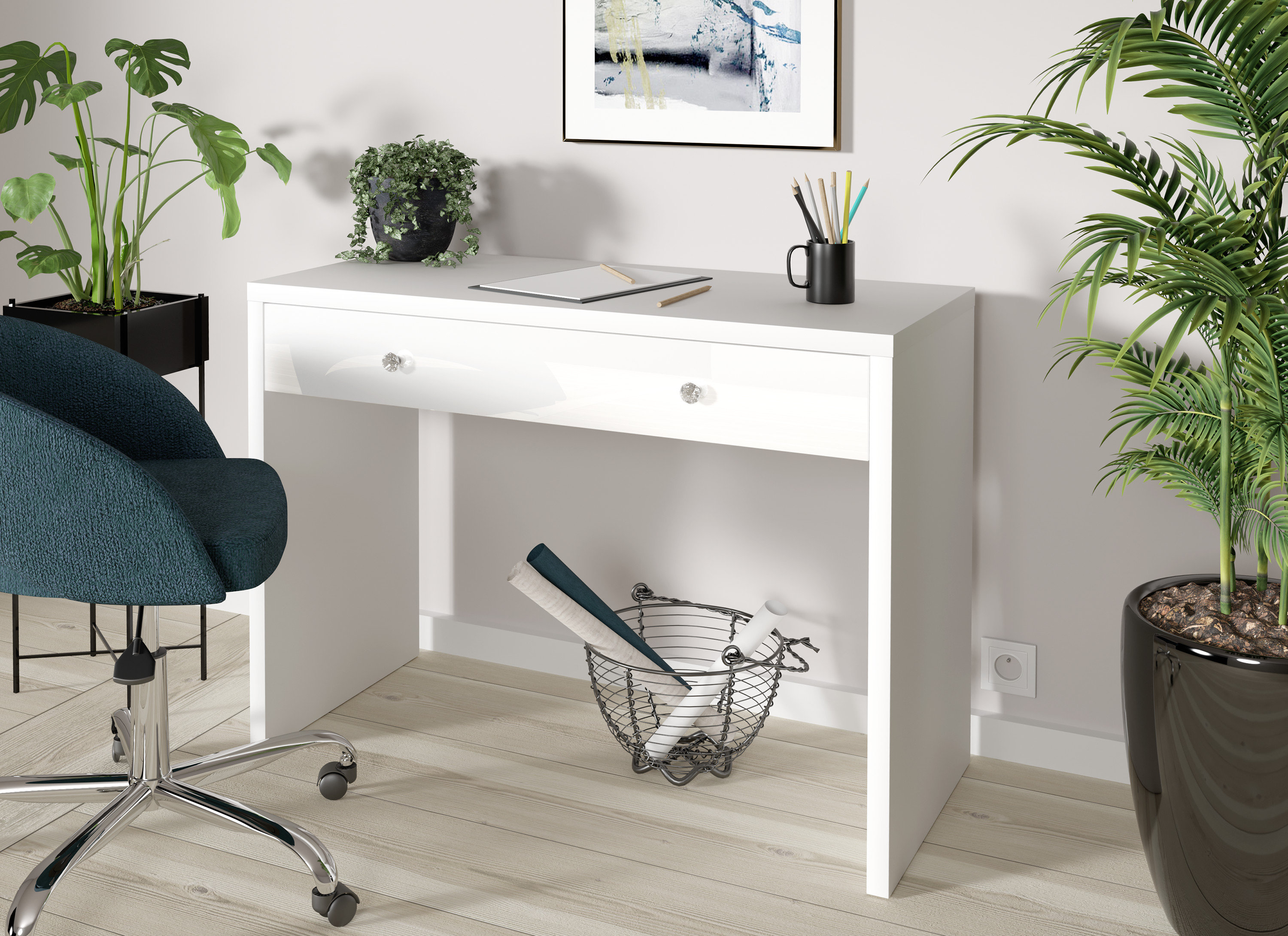 17 Stories Jeylan 110Cm W Rectangular Writing Desk | Wayfair.co.uk