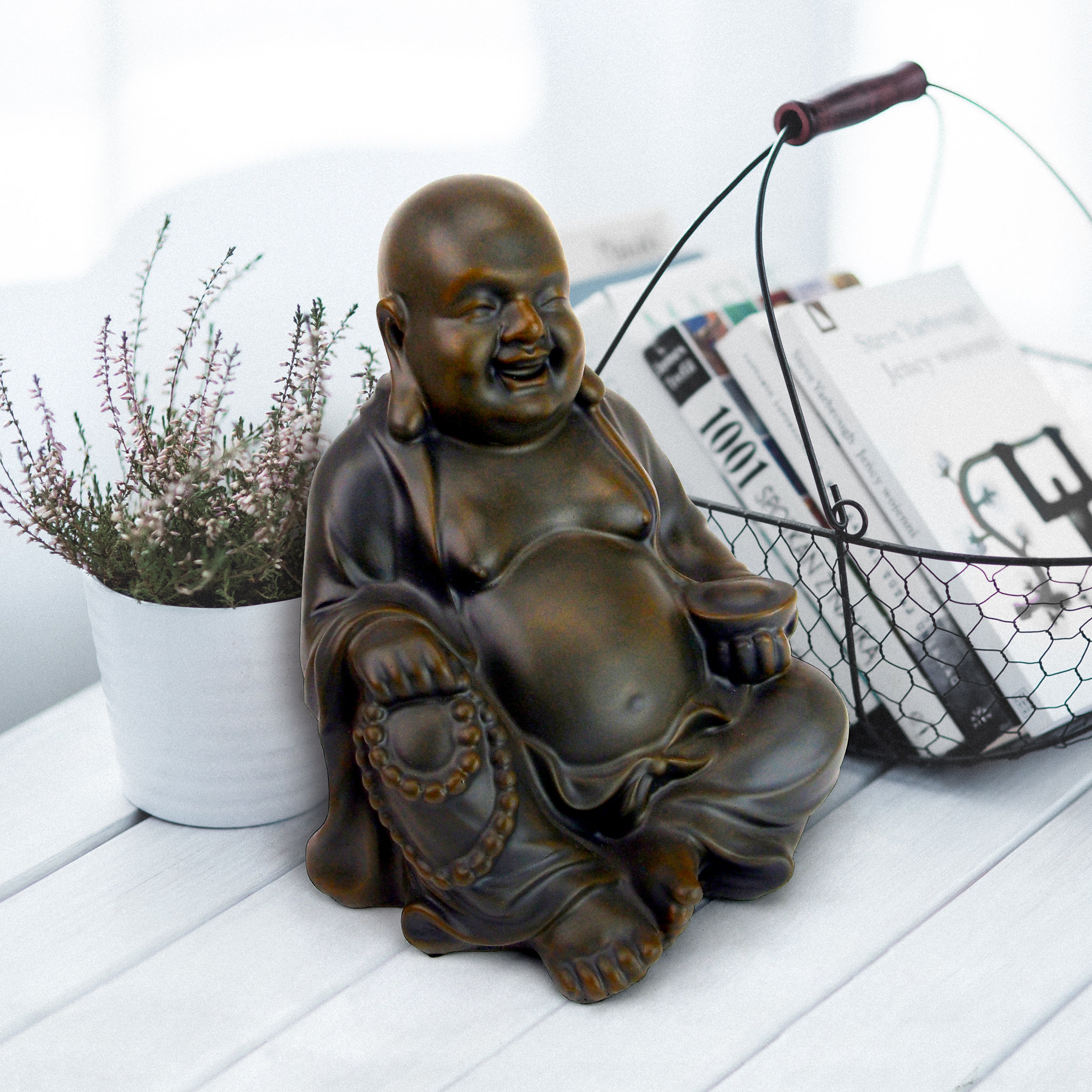 Design Toscano Laughing Buddha Happy Hotei Statue & Reviews | Wayfair