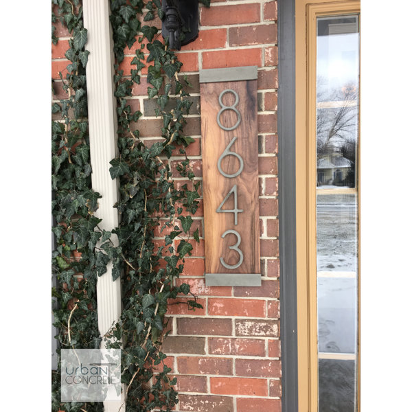 UrbanConcreteDesign Modern Wall Address Plaque | Wayfair
