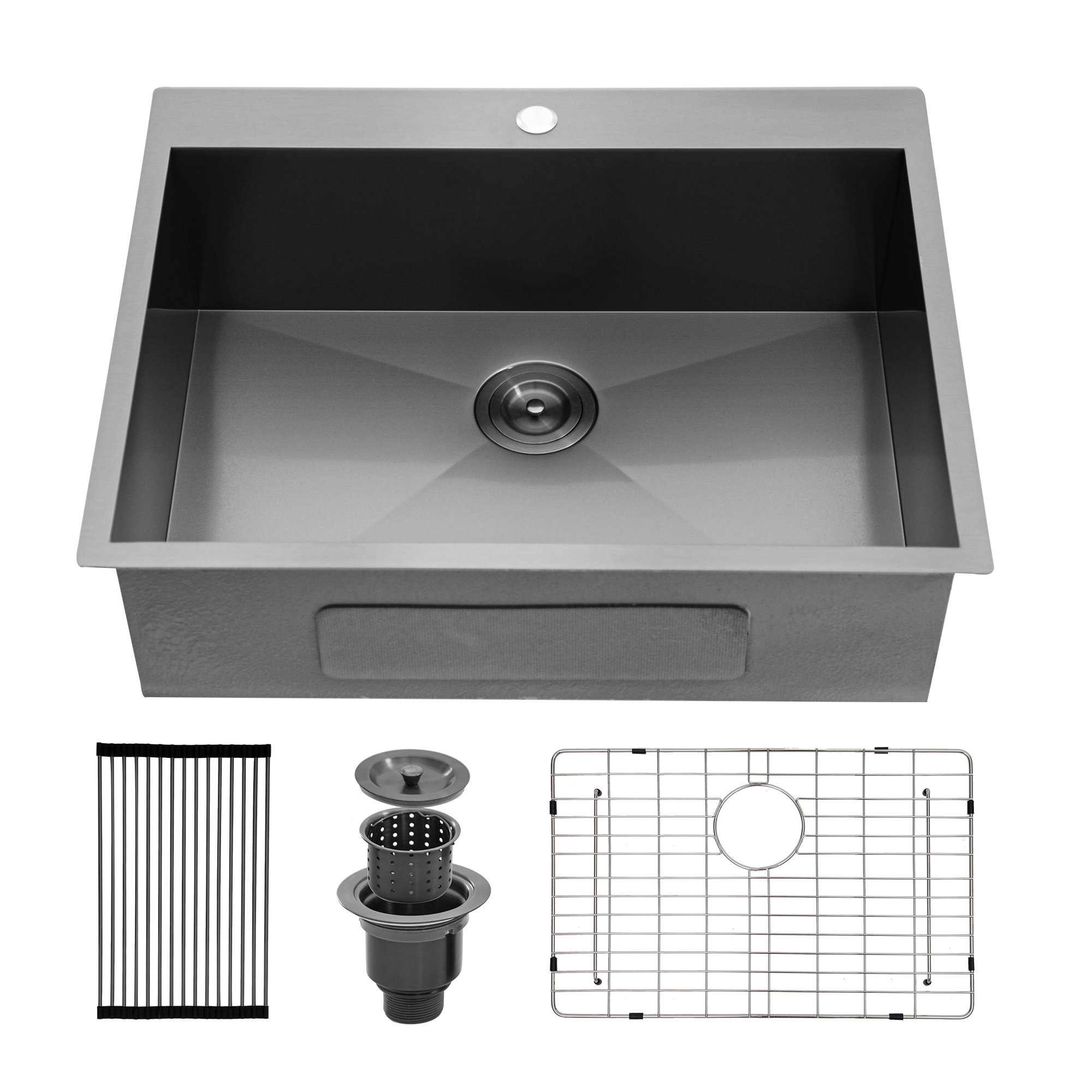 Beslend Angles 25" L x 22" W Drop-in Kitchen Sink | Wayfair