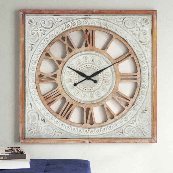 Laurel Foundry Modern Farmhouse Kluge Oversized 36" Wall Clock ...