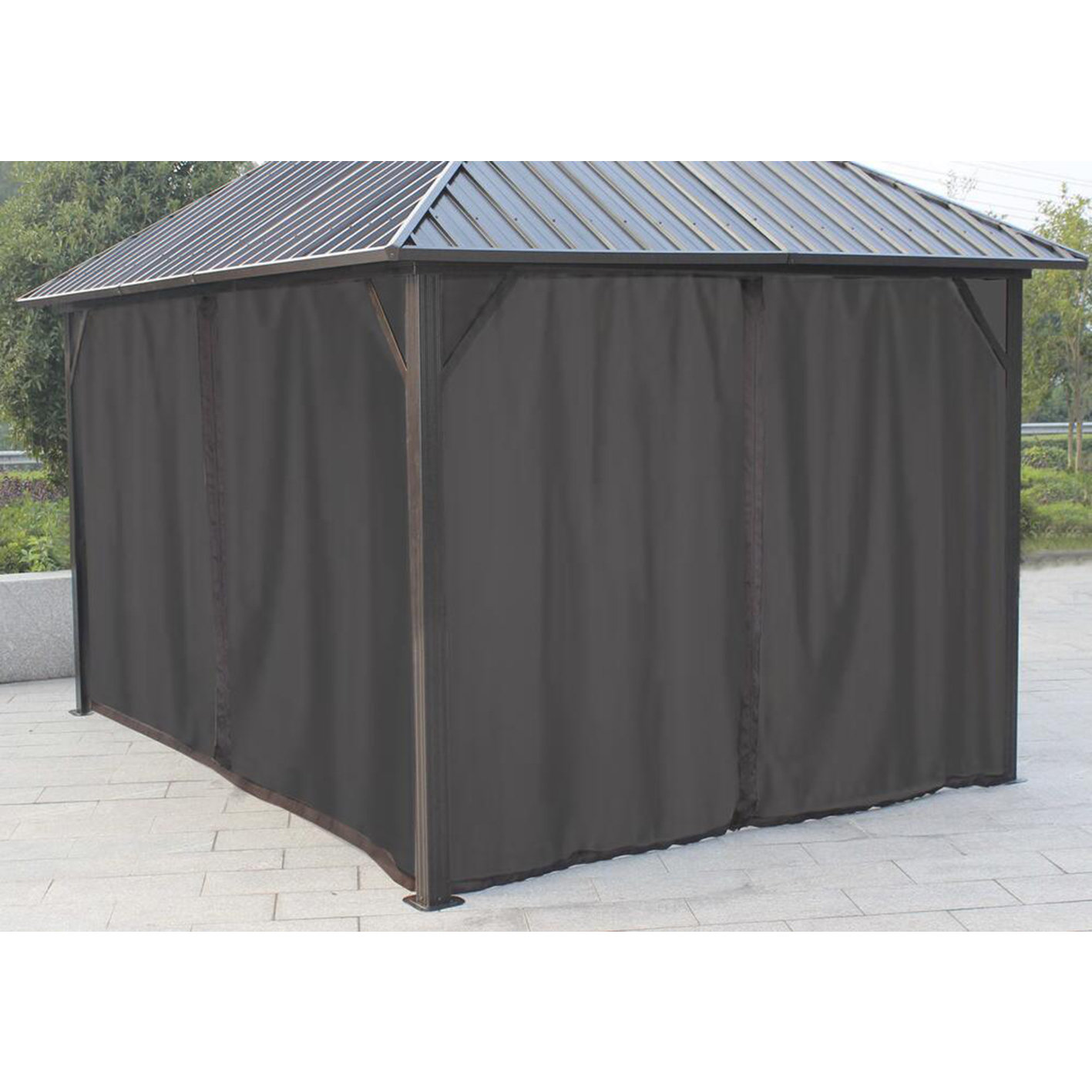 OUTDOOR CAUSAL Concord Gazebo Privacy Curtain Screen | Wayfair