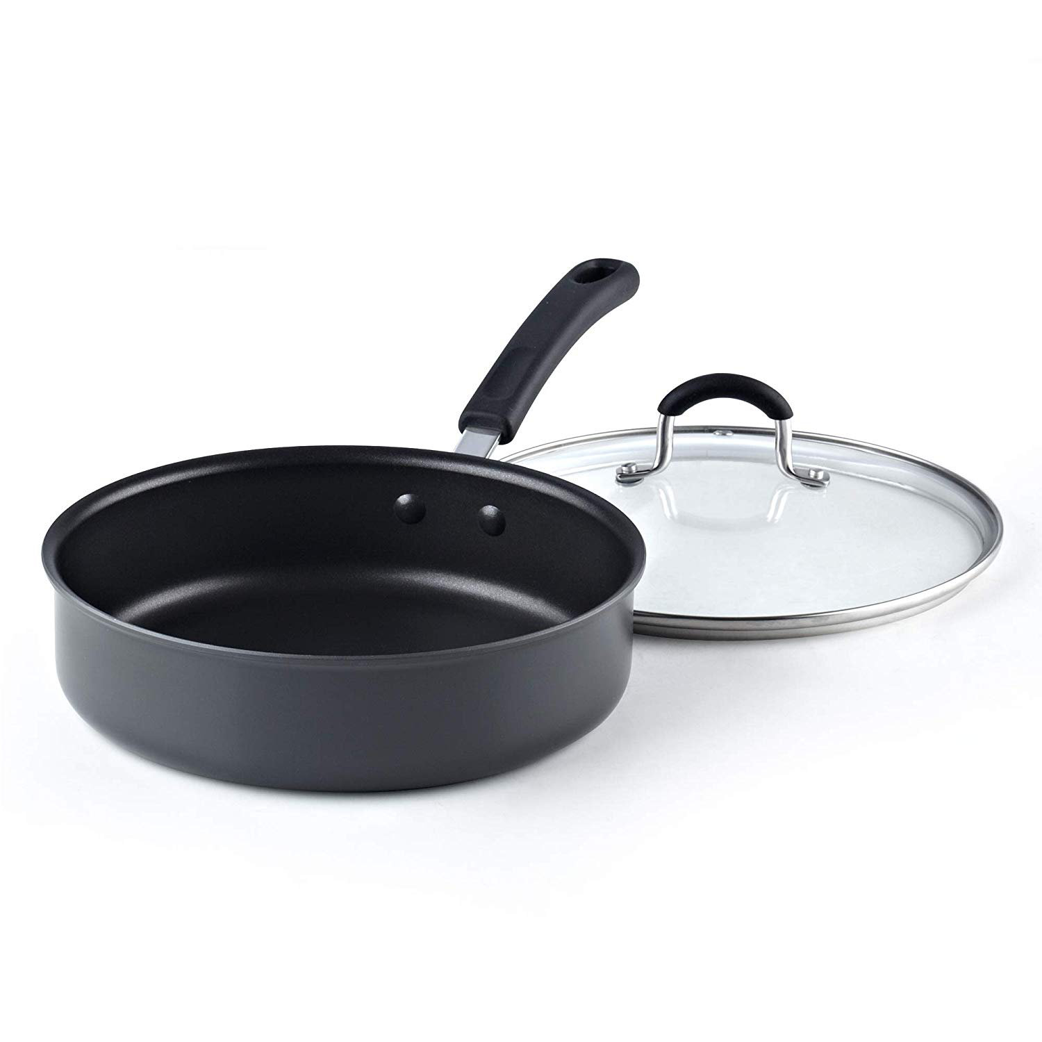 Cook N Home 3 qt. Non-Stick Aluminum Saute Pan with Lid | Wayfair