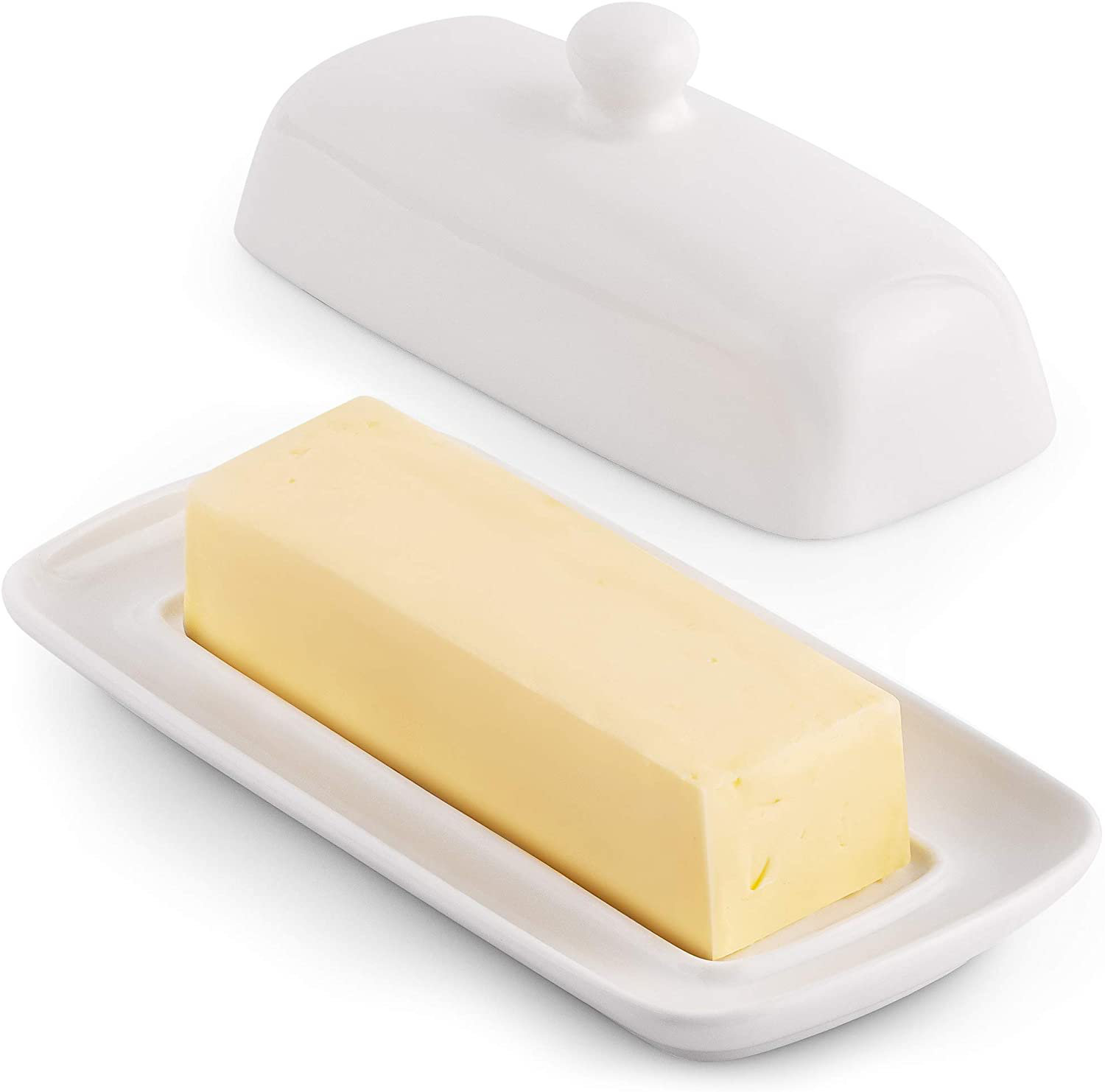 Zulay Kitchen Rectangular Porcelain Butter Dish | Wayfair