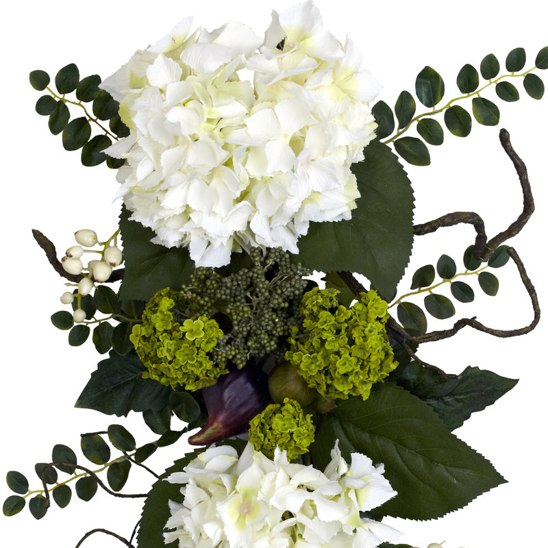 One Allium Way® Swag Faux Hydrangea Swag & Reviews | Wayfair