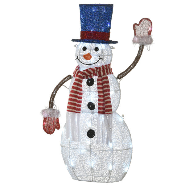 Outdoor-prelit-snowman | Wayfair