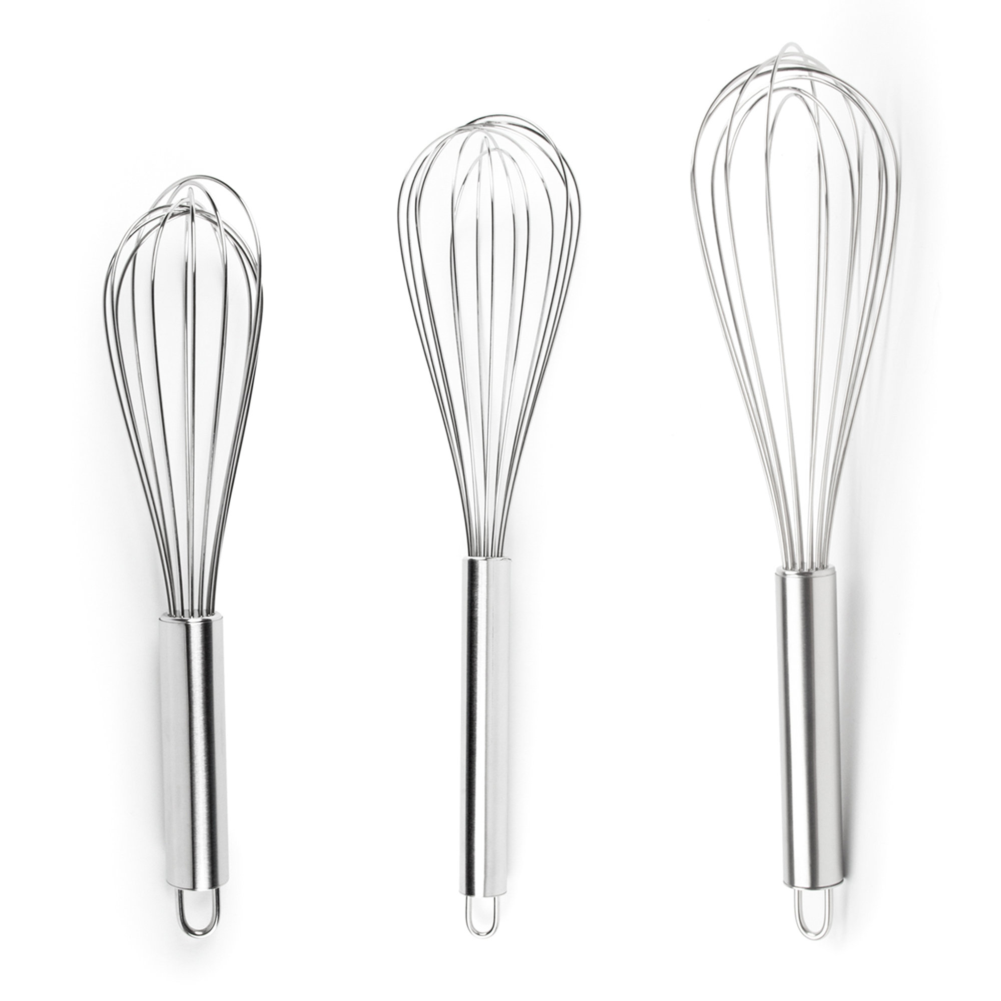 Fox Run Brands Brands Set of 3 Stainless Steel Wire Balloon Whisks, 8 ...