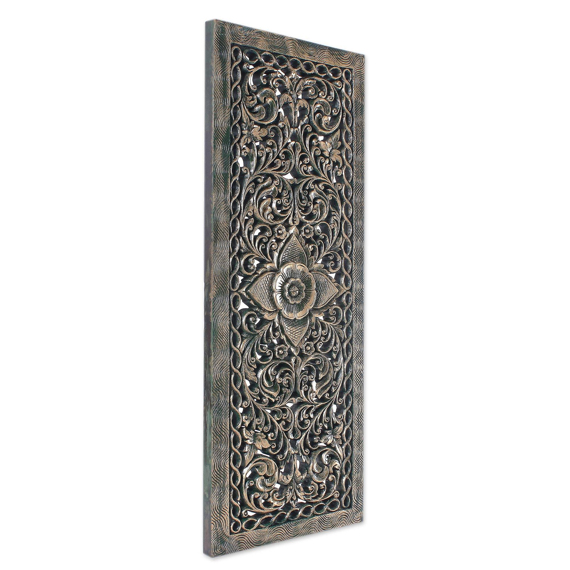 Astoria Grand Imperial Blossom Wood Relief Panel Wall Décor | Wayfair