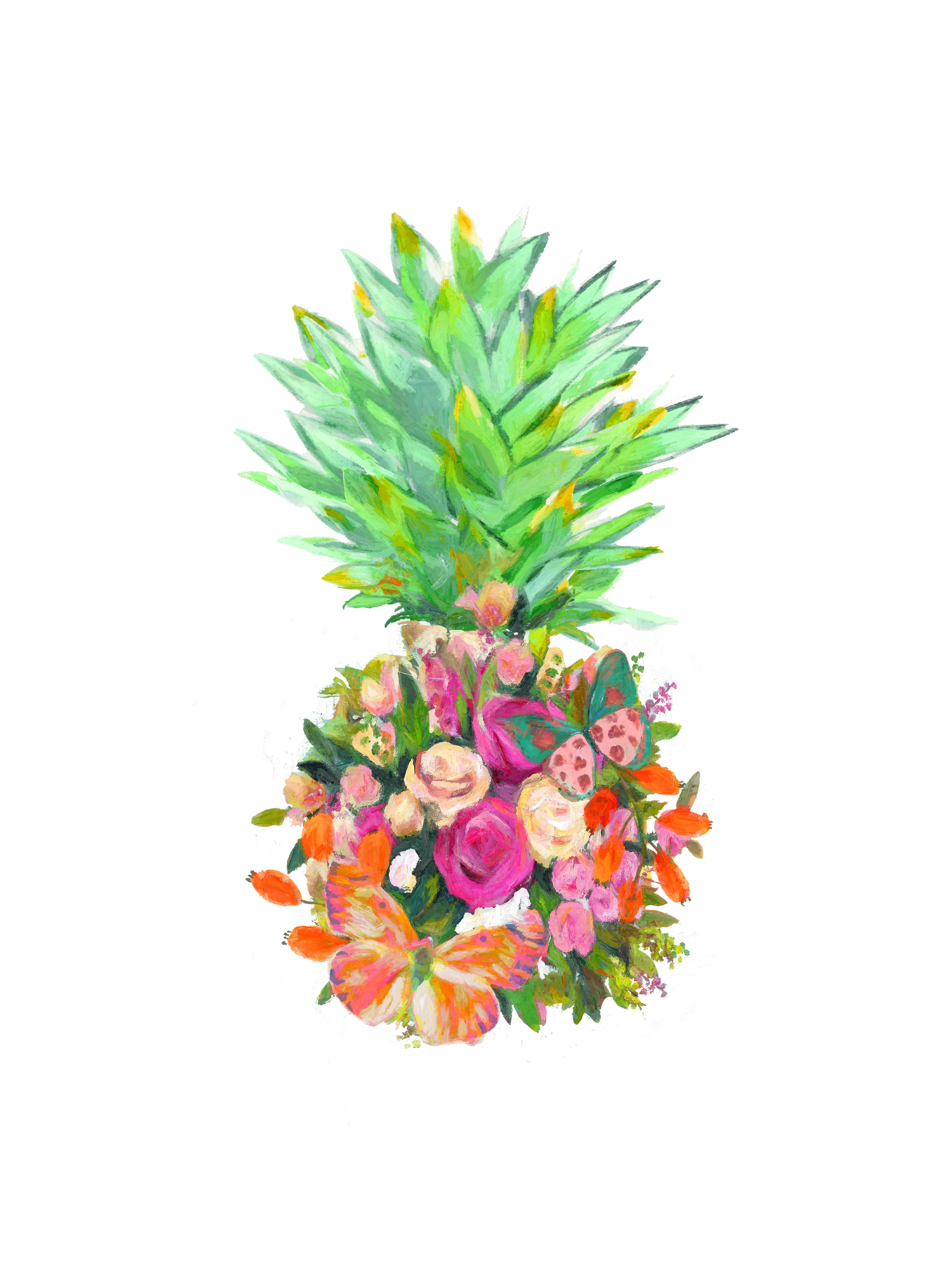 Bayou Breeze Pretty Pineapple - Wrapped Canvas Print | Wayfair