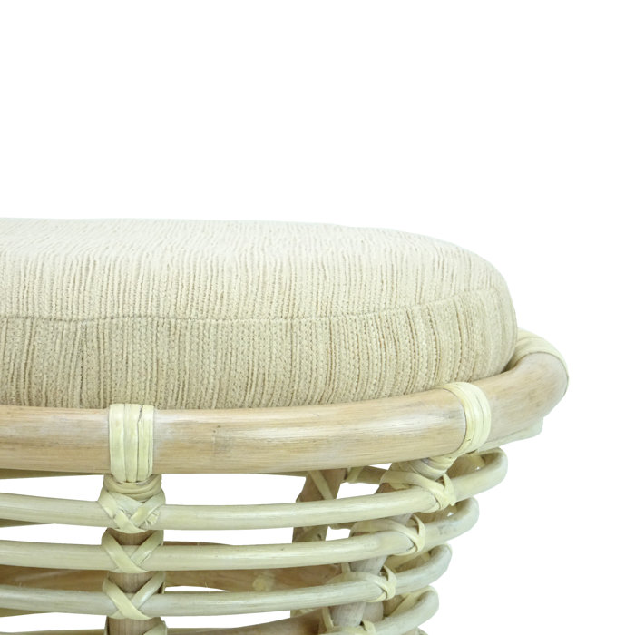 Bayou Breeze Adero Rattan Vanity Stool | Wayfair