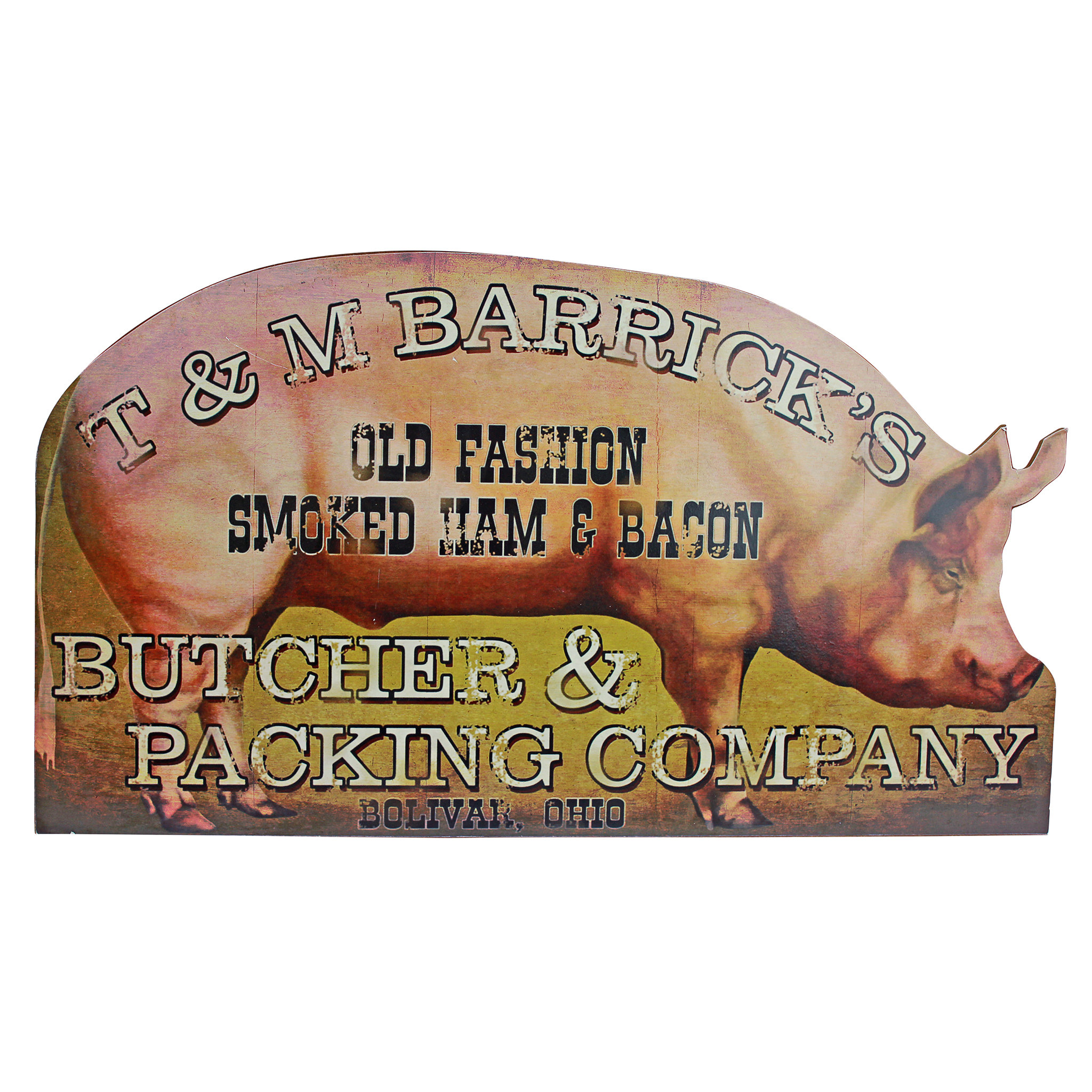 August Grove® Ham And Bacon Retro Advertising Pig - Advertisements on ...
