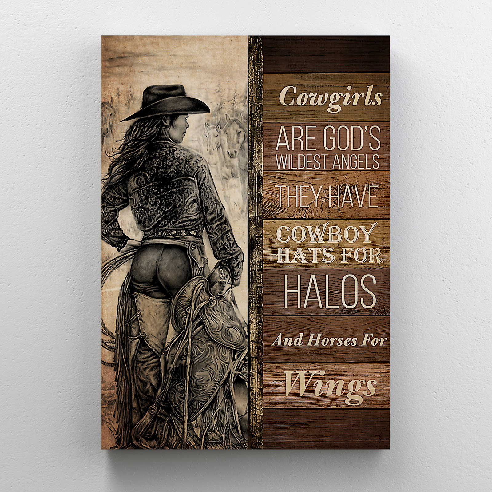 MentionedYou Black Cowgirl Cowgirls Are God's Wildest Angels - Wrapped ...