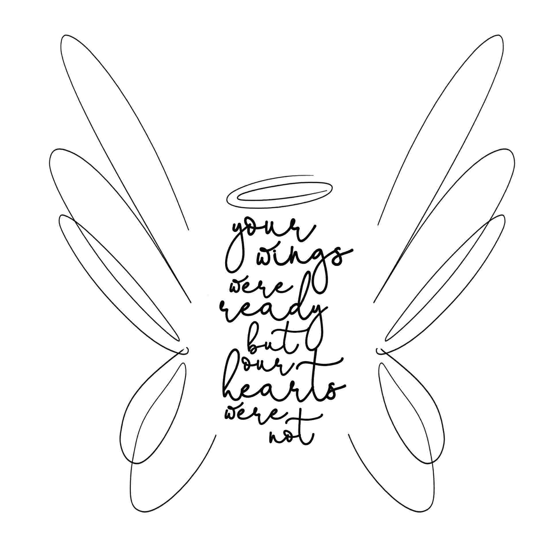 Trinx Your Wings Were Ready Script Black by - Textual Art on | Wayfair