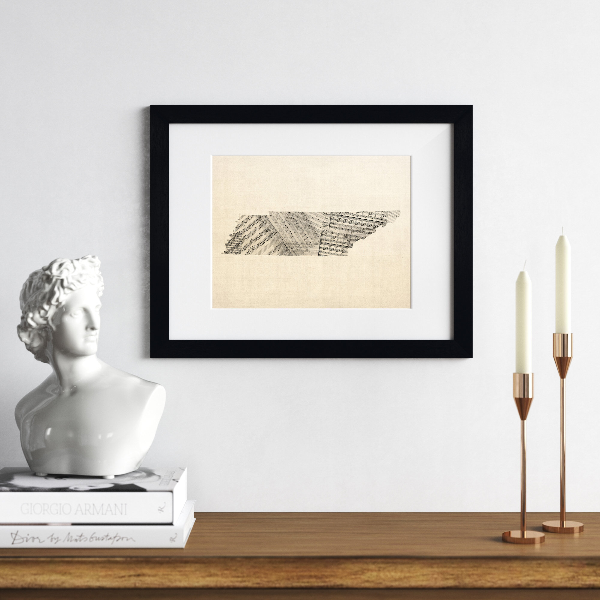 Kelly Clarkson Home Old Sheet Music Map Of Tennessee by Michael ...