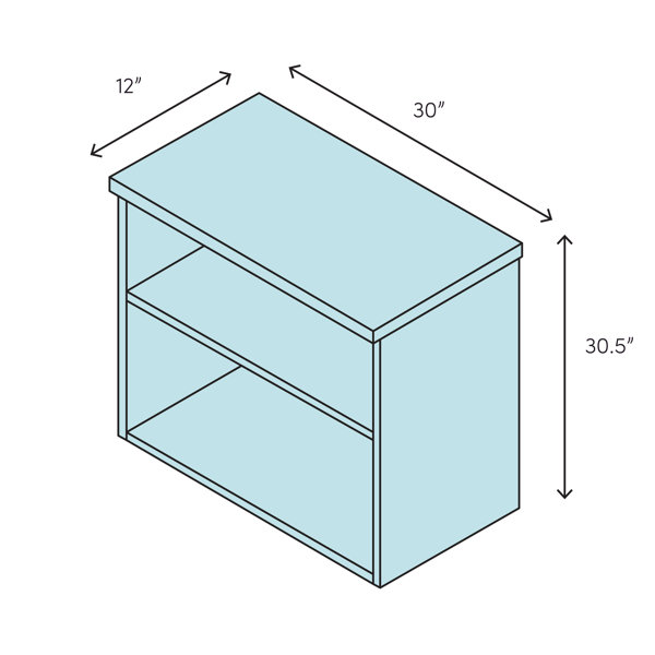 Lark Manor Burge 30.5'' H x 30'' W Solid Wood Standard Bookcase ...