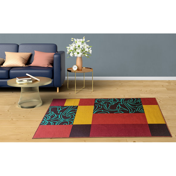 George Oliver Trevor Polyester Non-Slip Area Living Rooms Bedroom ...