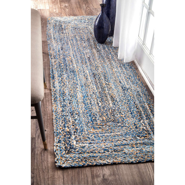 Highland Dunes Wilde Handmade Braided Blue Rug & Reviews | Wayfair