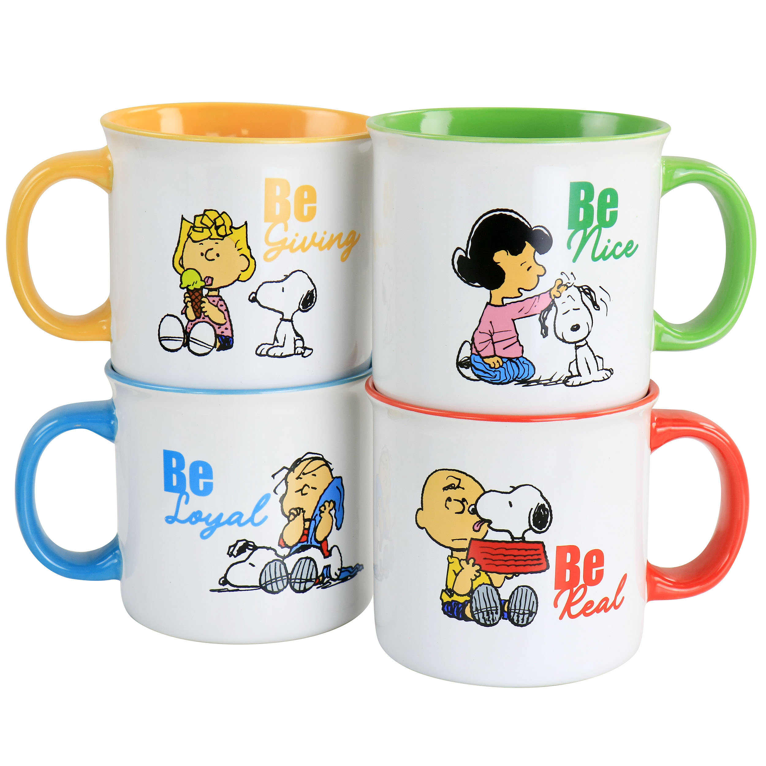 Peanuts Stoneware 4 Piece 21oz Mug Set in Assorted Designs | Wayfair