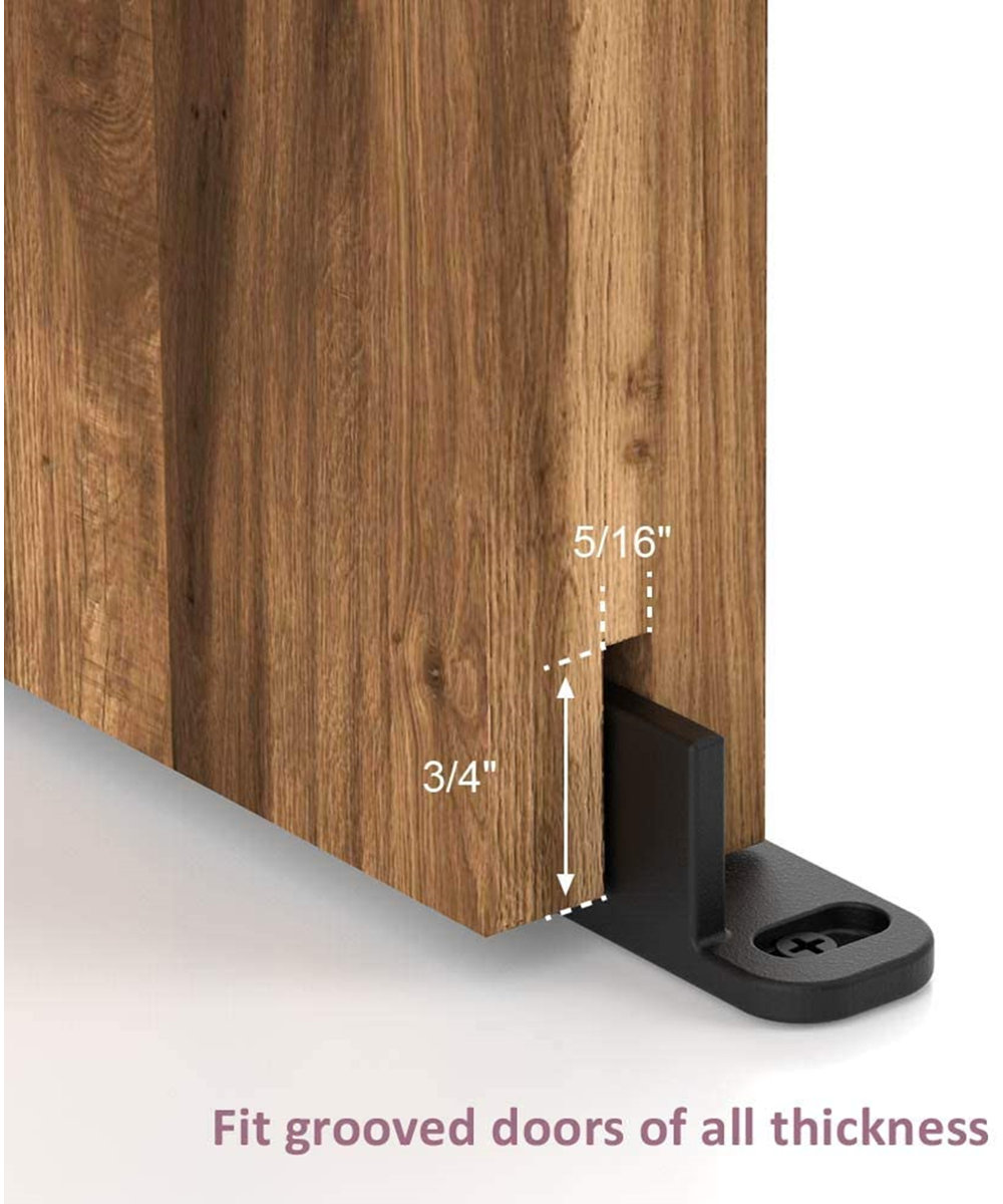 HERACLES No Groove Adjustable Sliding Door Guide, Bottom Floor Guide ...